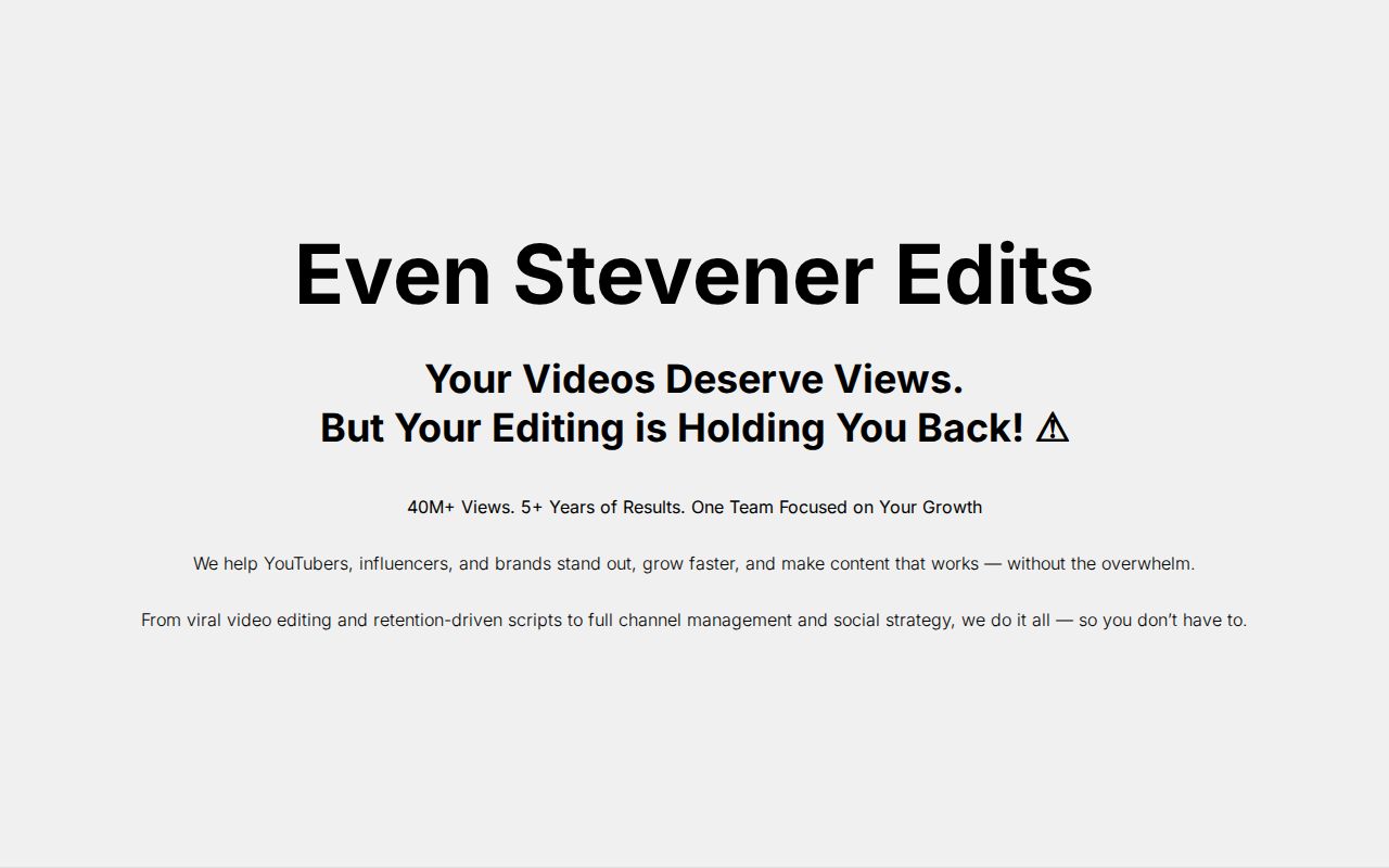 Even Stevener Edits